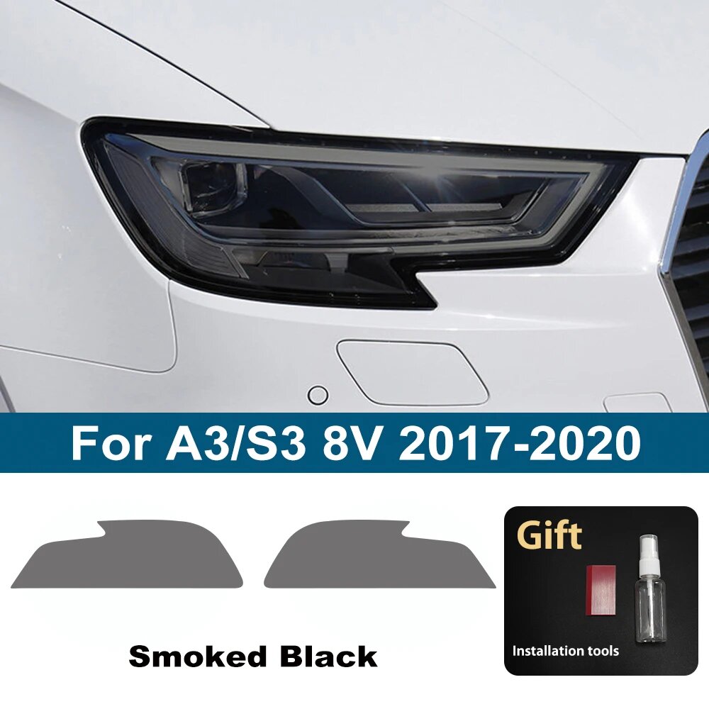 Пленка на фары Audi A3/S3 8V 2017-2020, черная