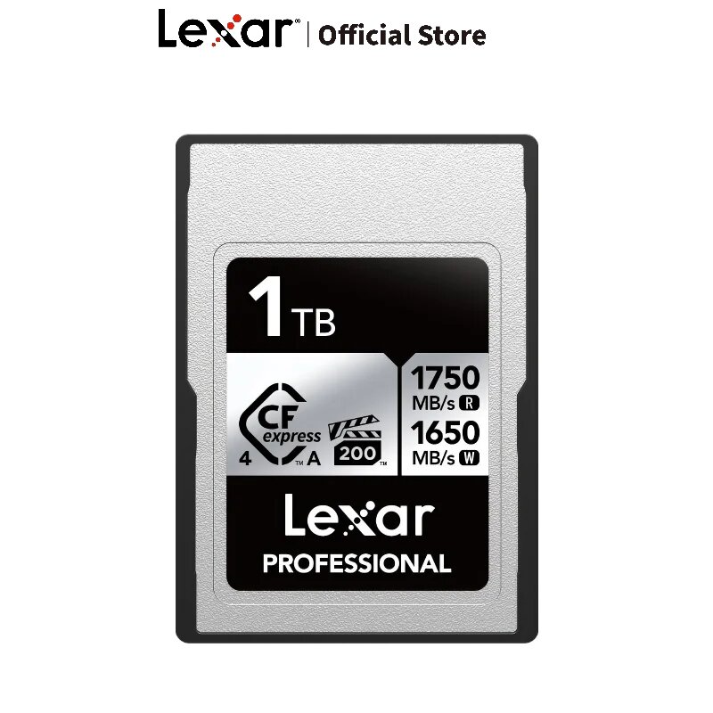 Карта памяти Lexar CFexpress Type A 256/512/1/2 ТБ серебристая для фотокамер 1 ТБ