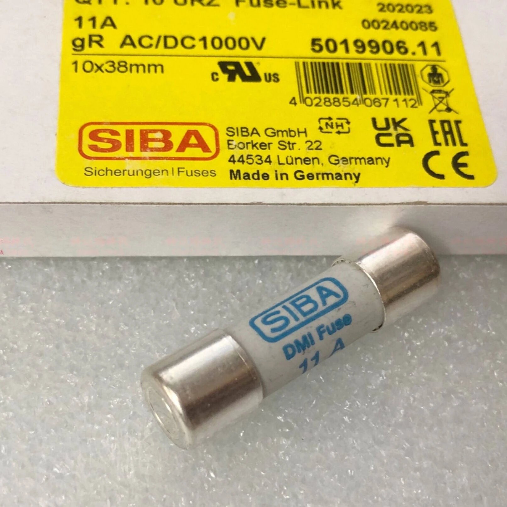 5 шт. керамические предохранители SIBA 5019906.11 DMI Fuse FF 11A 1000V 30kA для мультиметра FLUKE
