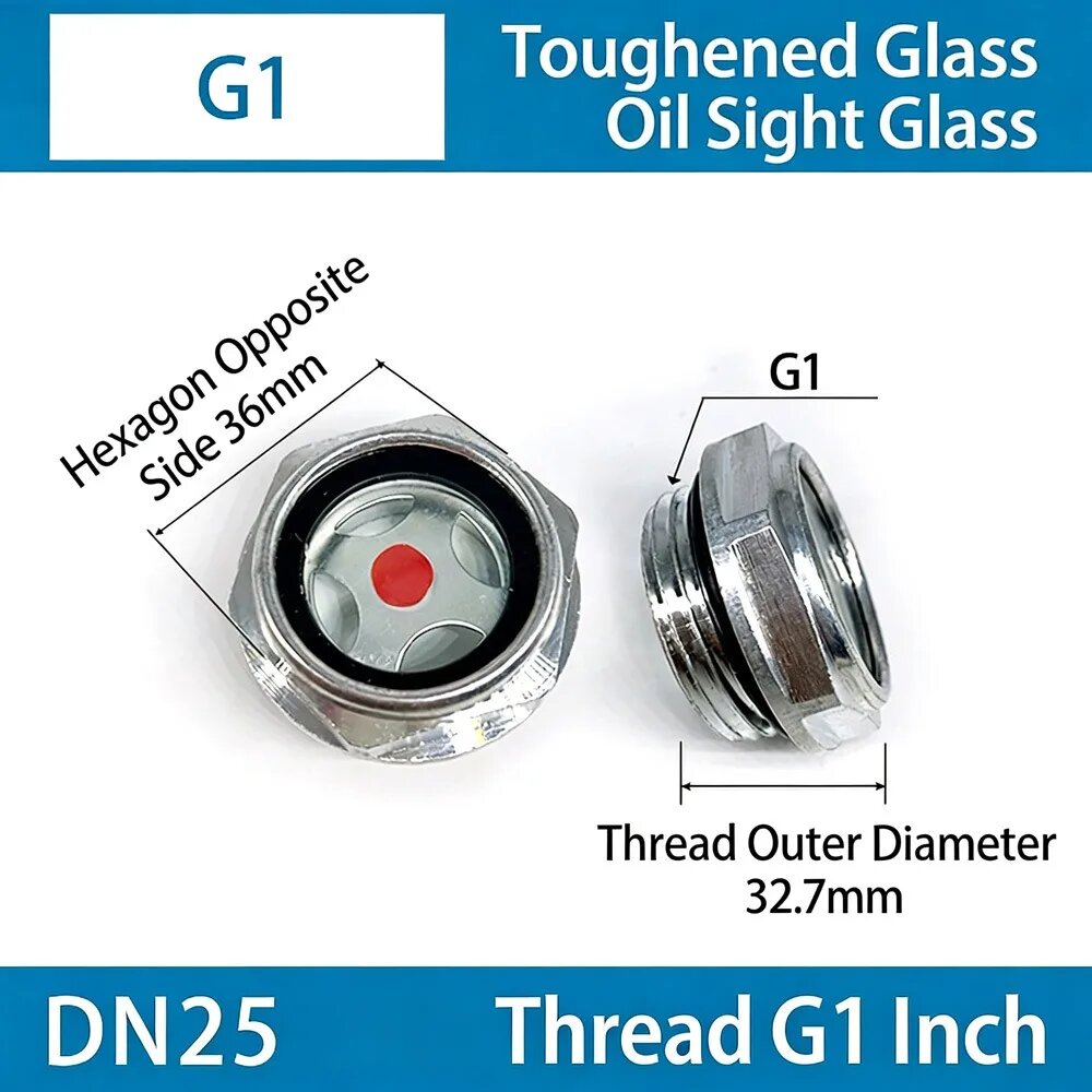 Смотровое стекло уровня масла G1, DN25, 32.7mm