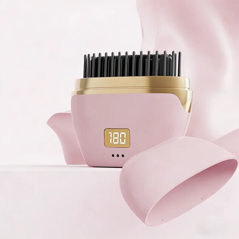 Беспроводной выпрямитель для волос Pink