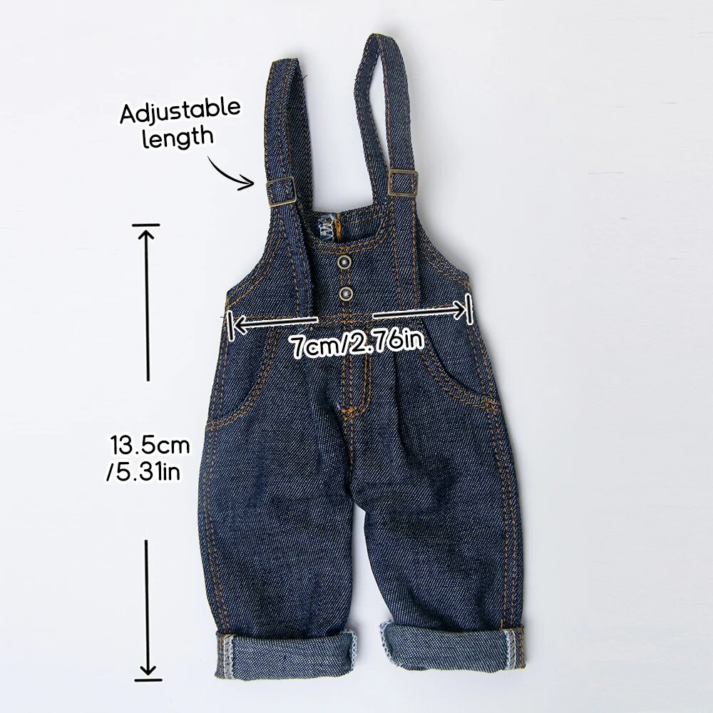 Комбинезон для кукол Blyth, деним, Overalls-2