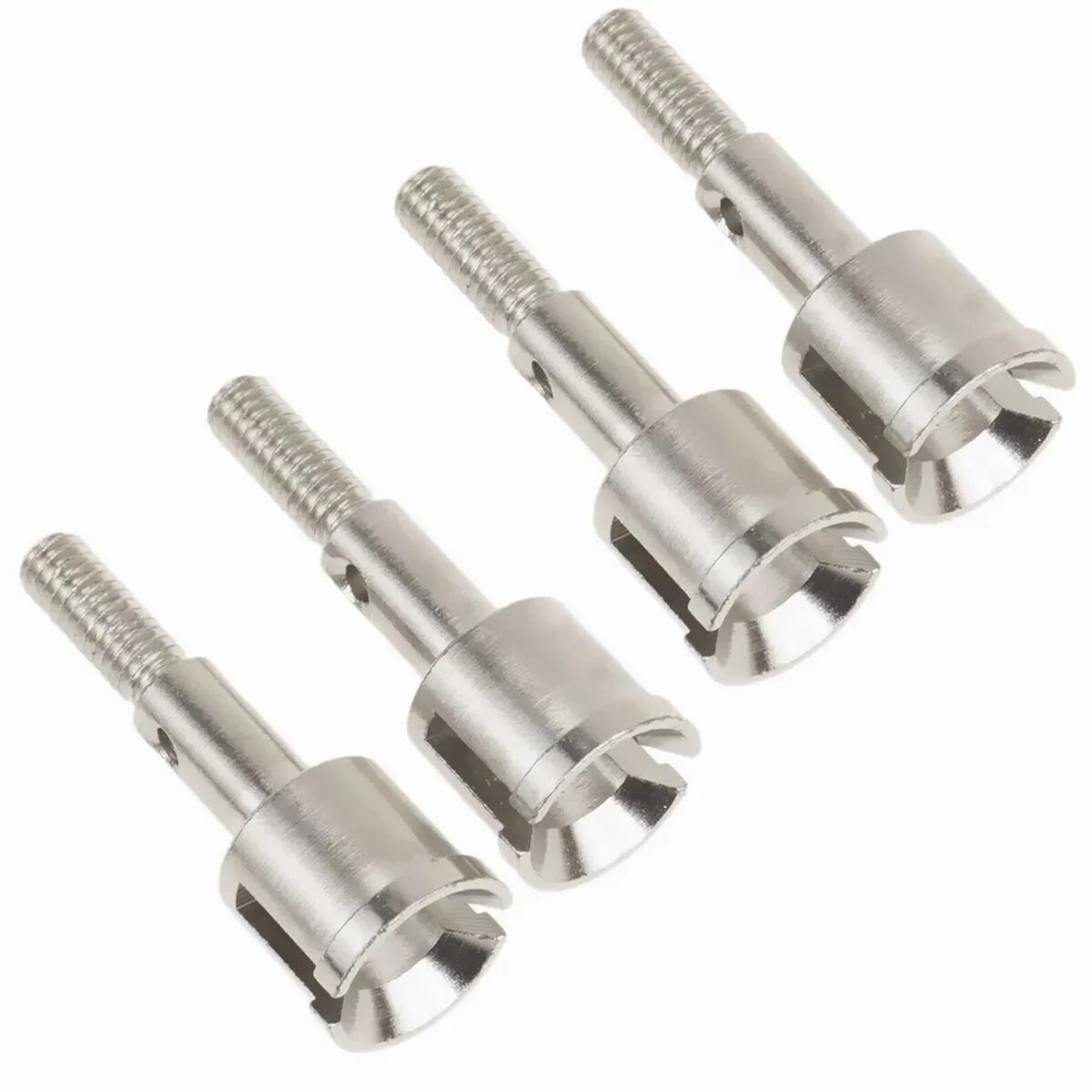 4 шт. Стальные оси колес SCLMRC #45 для RC моделей 1/10 HSP Серебряный, Sliver 4pcs