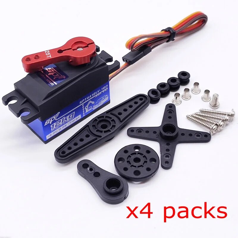 Сервопривод SPT 4412LV 12кг x4pcs, черный