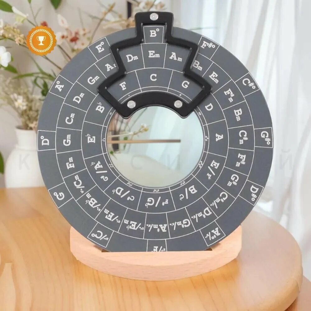 GM Инструмент для обучения игре на гитаре Circle of Fifth Wheel, музыкальные аксессуары (серый)