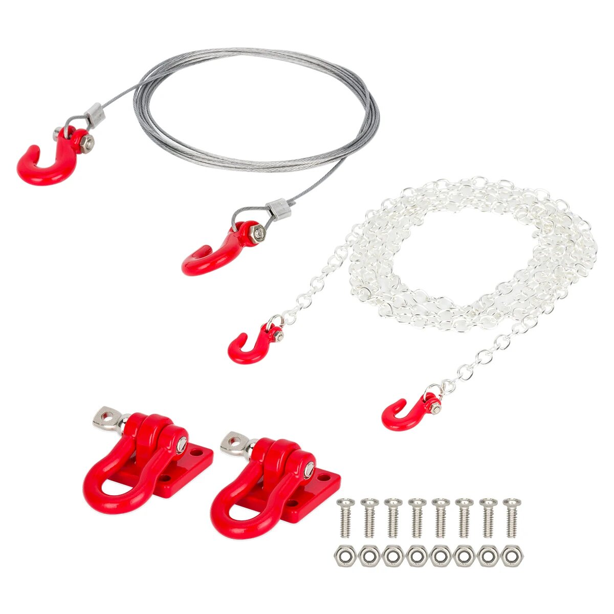 Металлический крюк для цепи прицепа MALOM RC Red 1Set