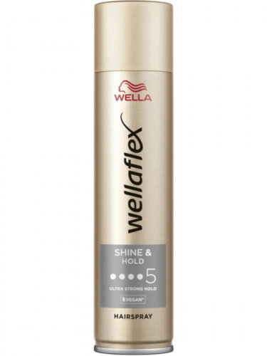 Лак для волос Wellaflex Shine&Hold Блеск и фиксация, ССФ 5, 250 мл