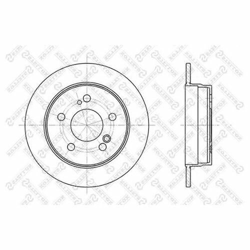 Тормозной диск задний Stellox 60203307sx для Mercedes 190 (W201) W201, COUPE C124 C124, E-CLASS C124, W124, W124 W124