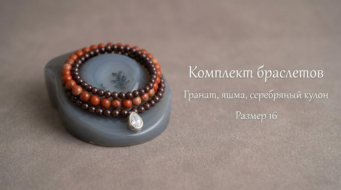 Комплект бижутерии: подвеска, браслет