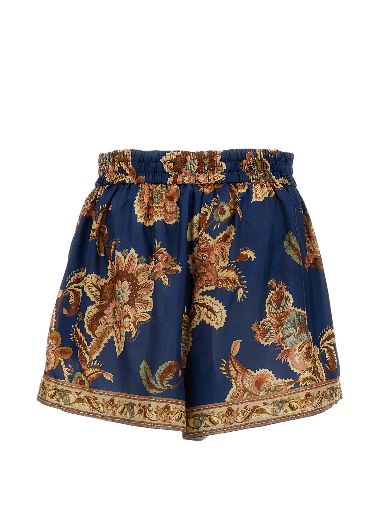 Шорты ZIMMERMANN Aster printed silk shorts, размер 40, blue — фото 1