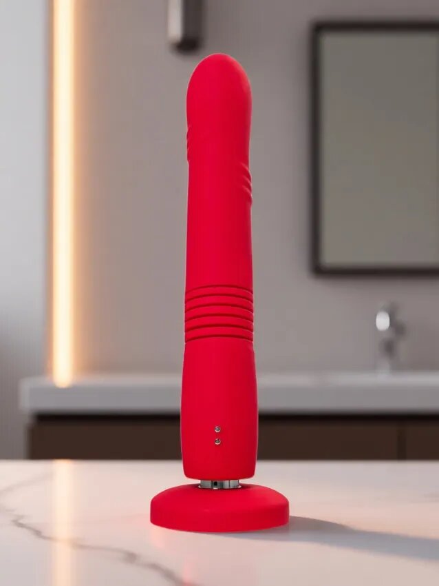 Пульсатор Gravity Lovense, 25,9 см, TPE, силикон, цвет красный