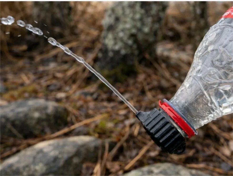 Походное биде Легче, оранжевое v3 / насадка на бутылку / Leave No Trace