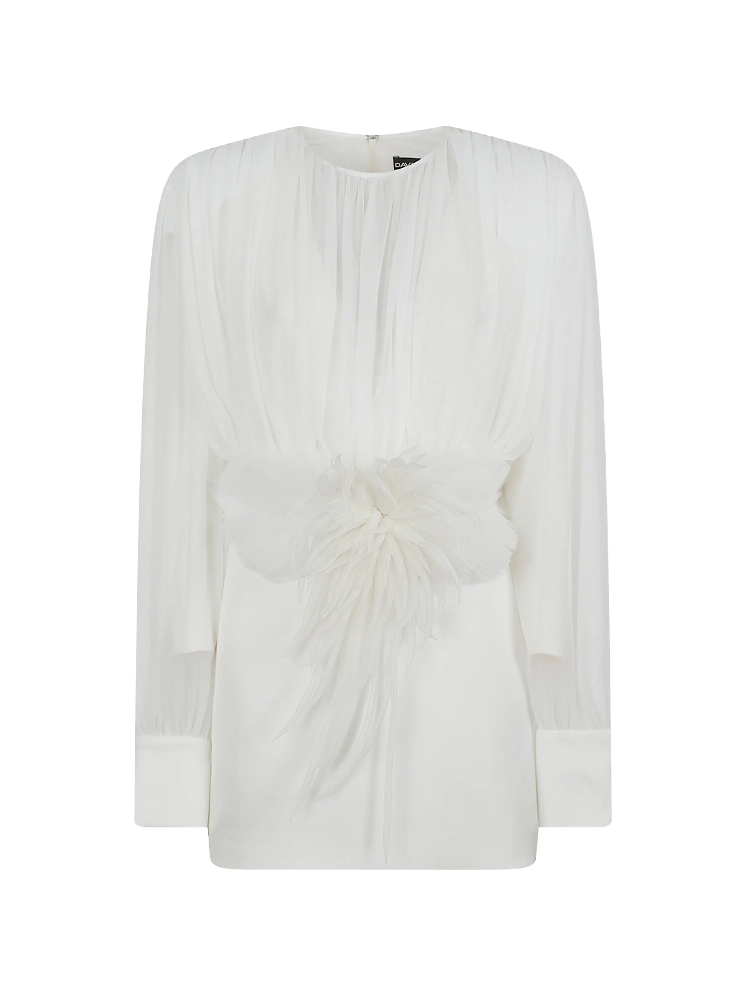 Платье Cactus Dahlia feather-embellished ruched mini dress