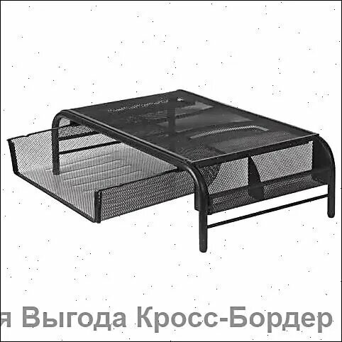 Подставка-столик рабочий для ноутбука/принтера/монитора Brauberg "Germanium" металлическая, размером 50х30х14