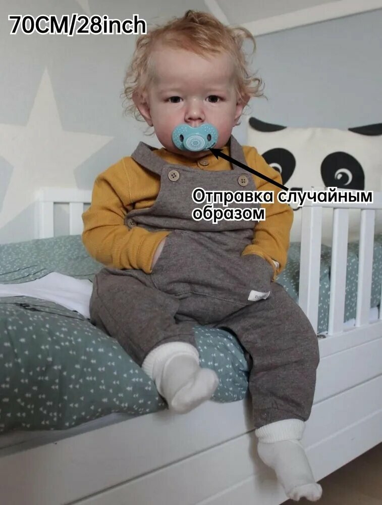 BZDOLL Кукла реборн 70 см, кожа 3D с ручной росписью, мягкие виниловые конечности и тканевое тело