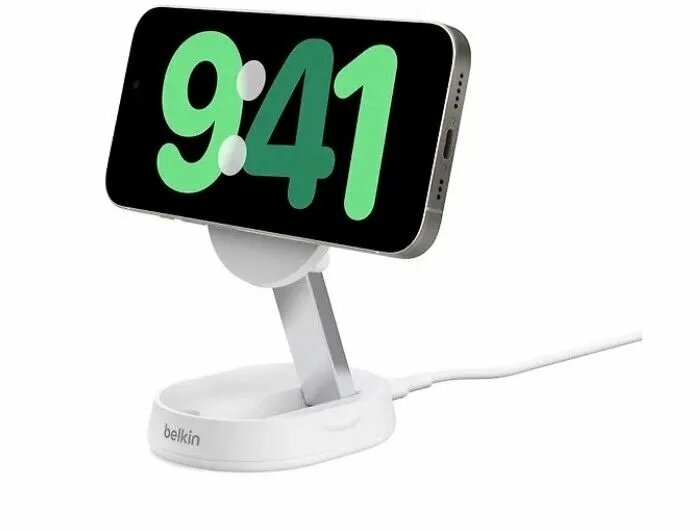 Беспроводная зарядка для IPhone Belkin Boost Charge Pro с официальной поддержкой MagSafe, Быстрая зарядка 15 W, белое