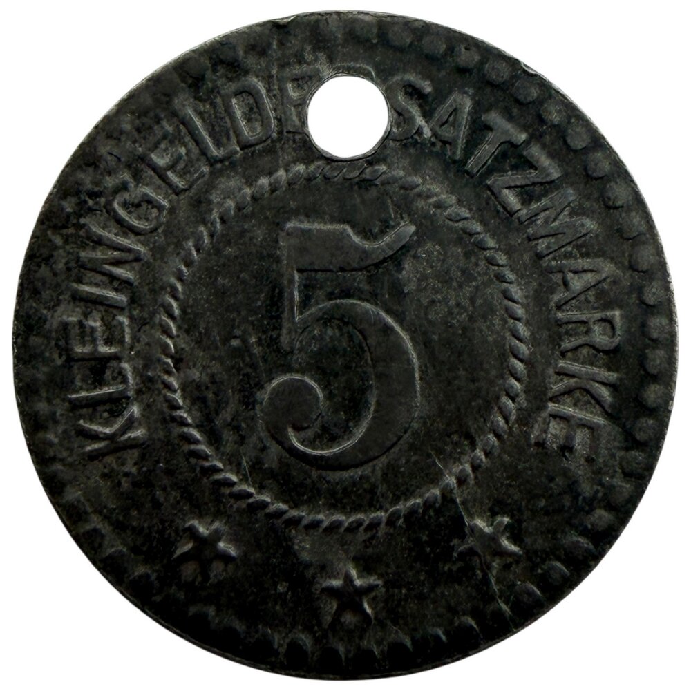 Германия, Германская империя, Вайльбург 5 пфеннигов 1918 г. (Отверстие)