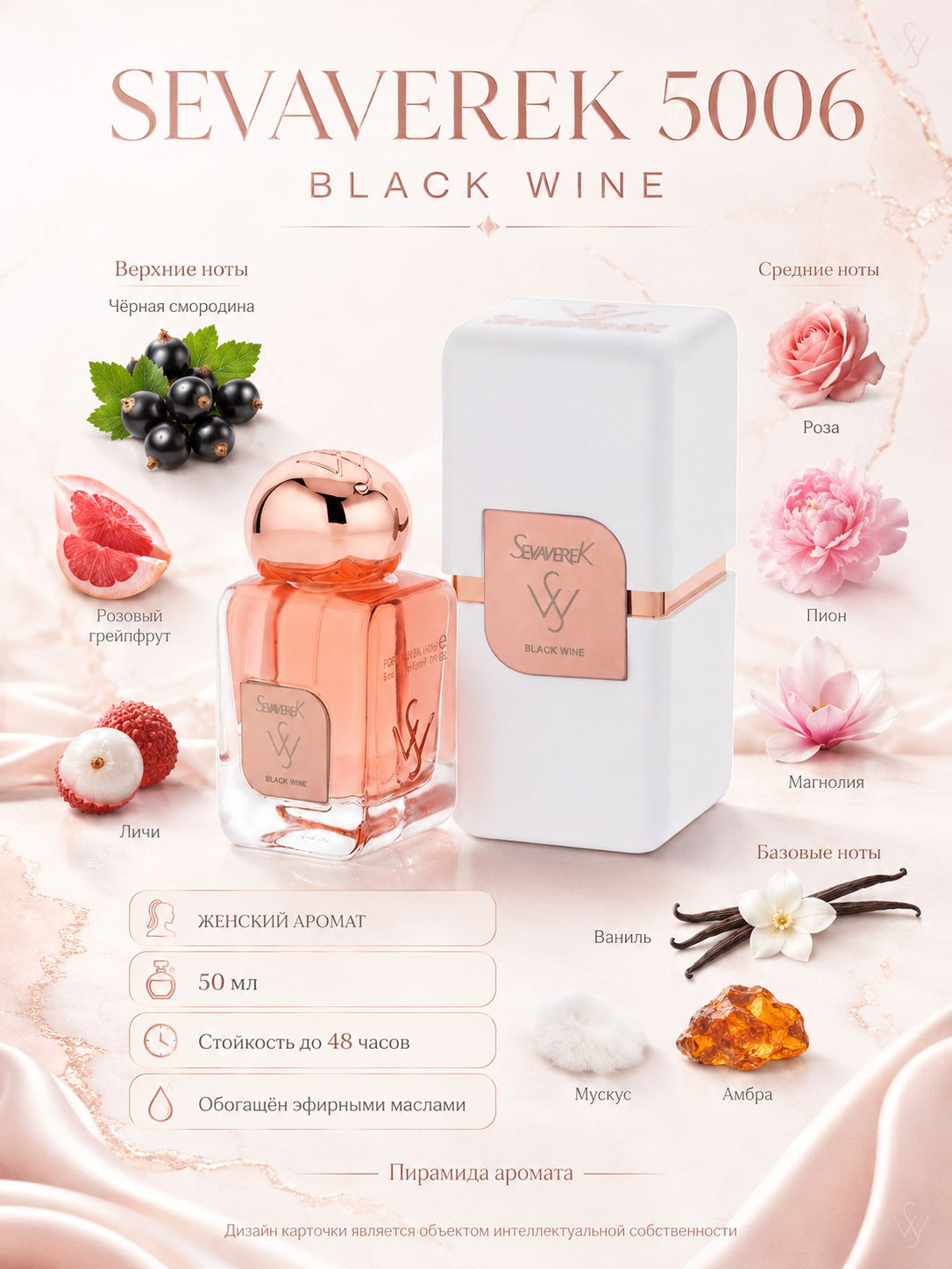 Парфюм Sevaverek Coco Mademoiselle №5006 50мл, цветочный аромат