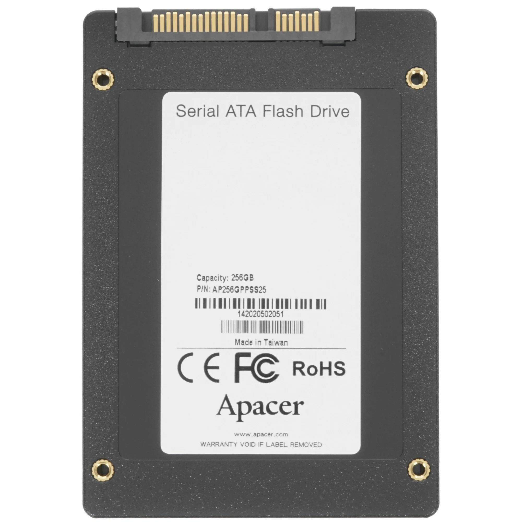256 ГБ SSD 2.5" накопитель Apacer PPSS25 (AP256GPPSS25-R) - SATA, чтение - 550 Мбайт/с, запись - 490 Мбайт/с