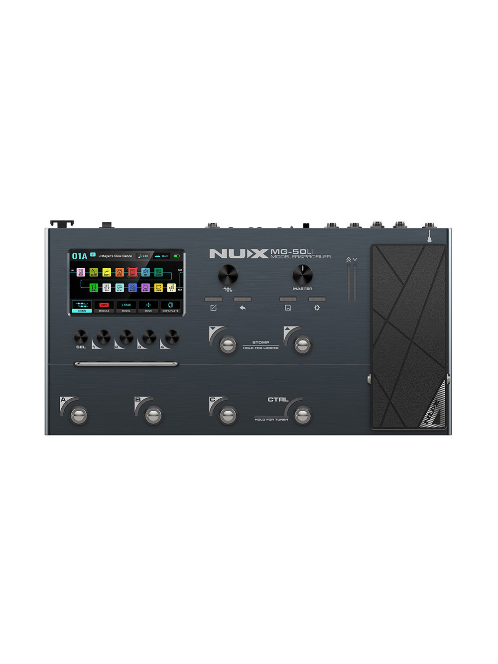 Педаль эффектов NUX MG-50Li，Высококачественный ЖК-дисплей，Многоканальный процессор эффектов