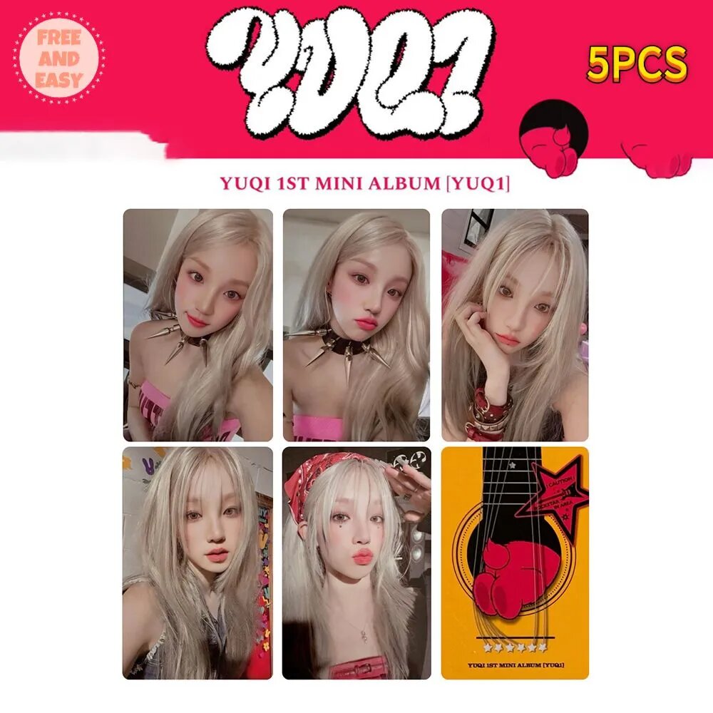 Маленькие открытки вокруг вееров I-DLE YUQI 1st Mini Album YUQ1 EVENT