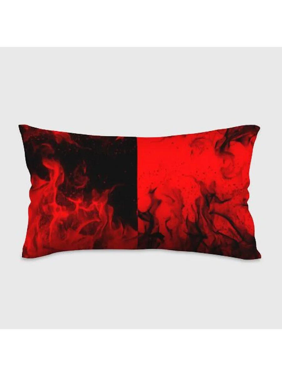 Black red fire Подушка