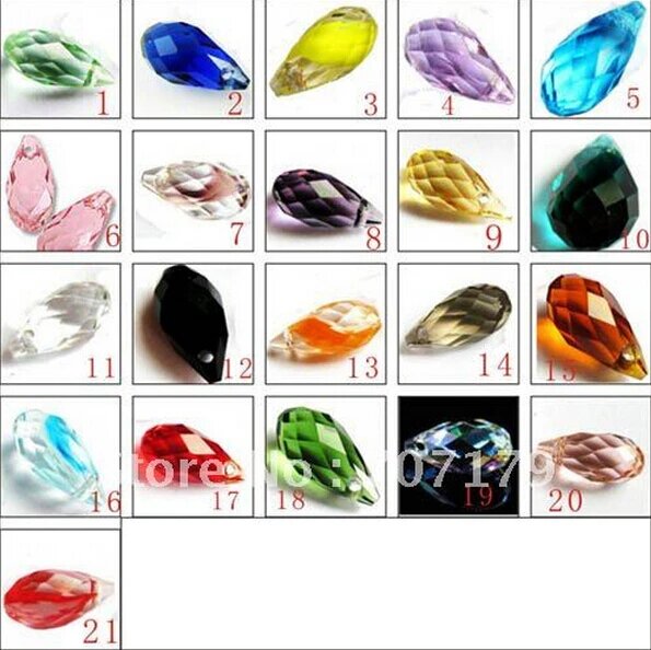 Хрустальные бусины-капли nailsworld 6x12mm 100pcs