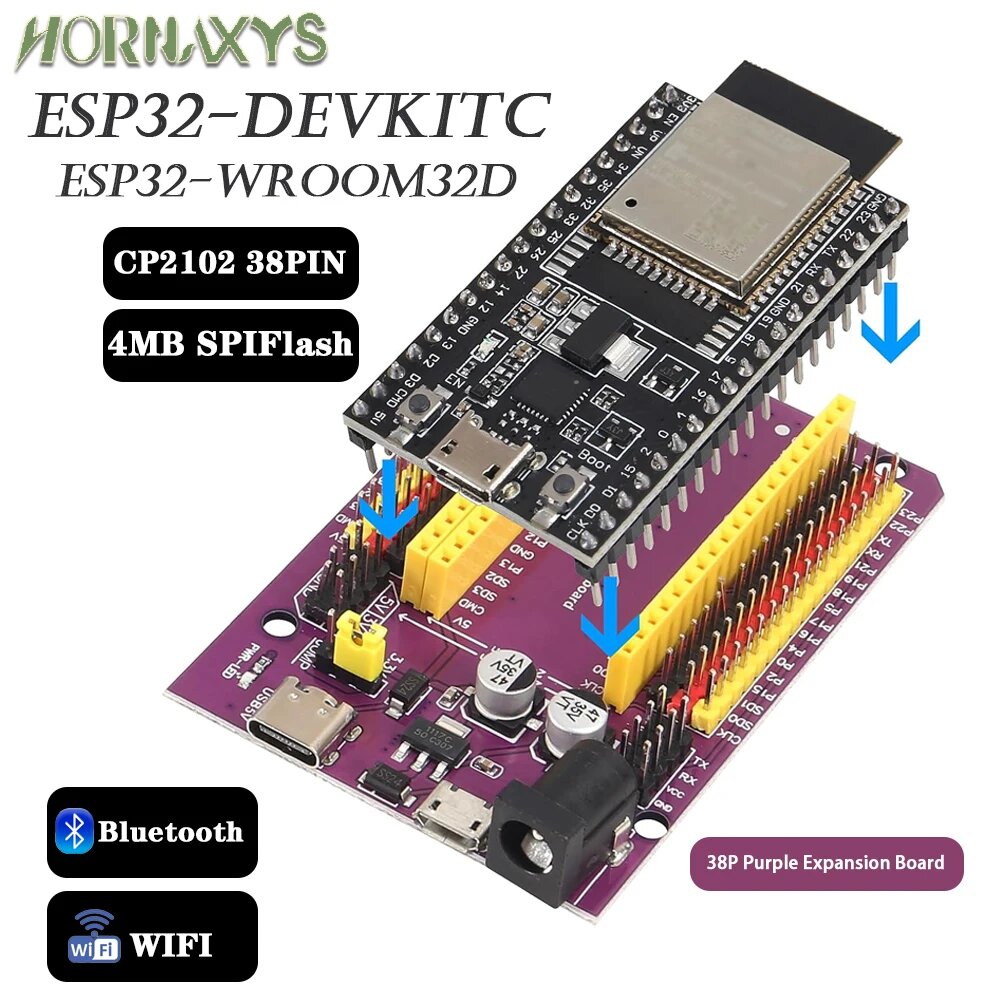 Модуль ESP32-DevKitC с расширением GPIO Type-C 1Set — фото 1