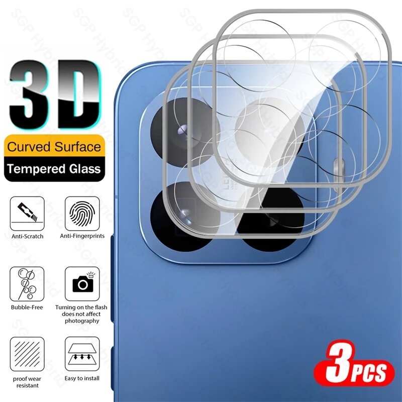 Защита камеры Xiaomi 17T Pro, 3D стекло, 3 шт.