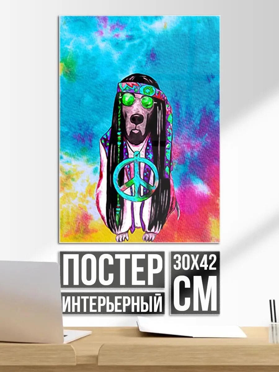 Постер на стену Хиппи Дог