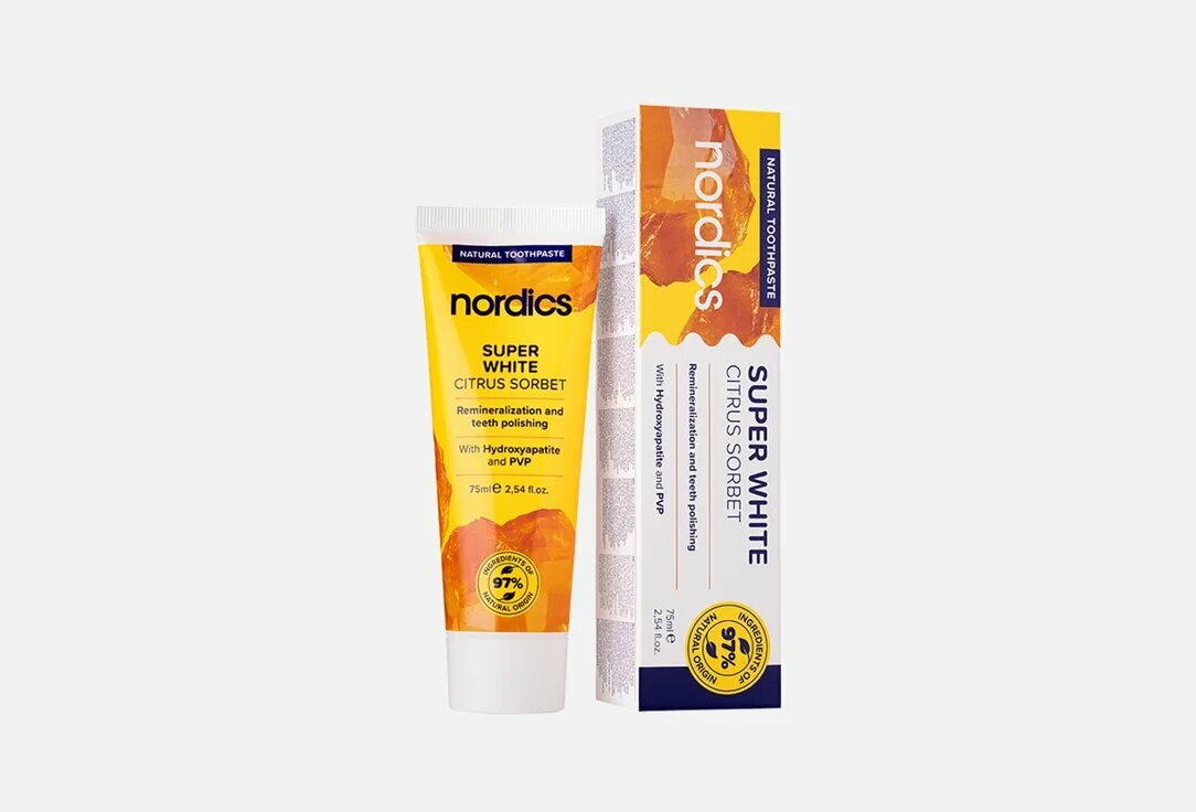 Nordics Super White Citrus Sorbet Зубная паста 75 мл