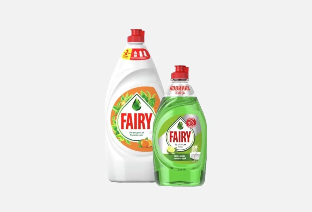Fairy Orange and lemongrass+Lime Набор гелей для мытья посуды 2 шт