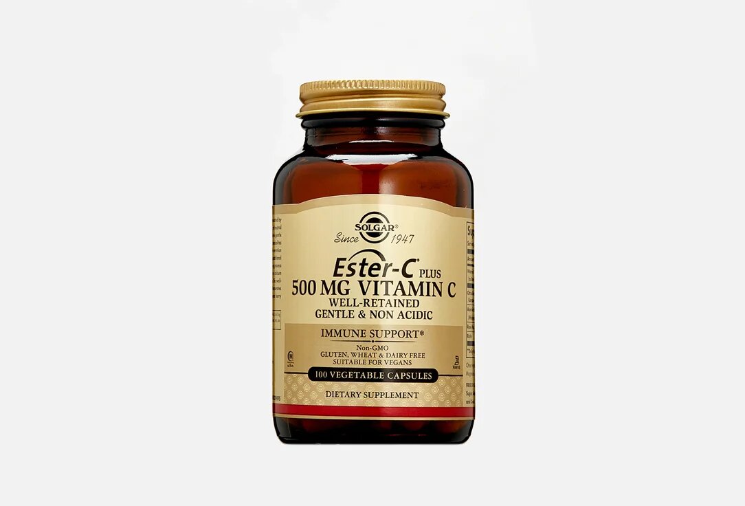 Solgar Ester-C® Plus 500 мг Vitamin C в капсулах Витамин C 100 шт