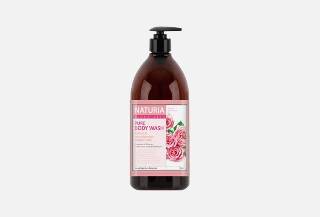 Naturia Pure Body Wash Rose & Rosemary Гель для душа роза и розмарин 750 мл