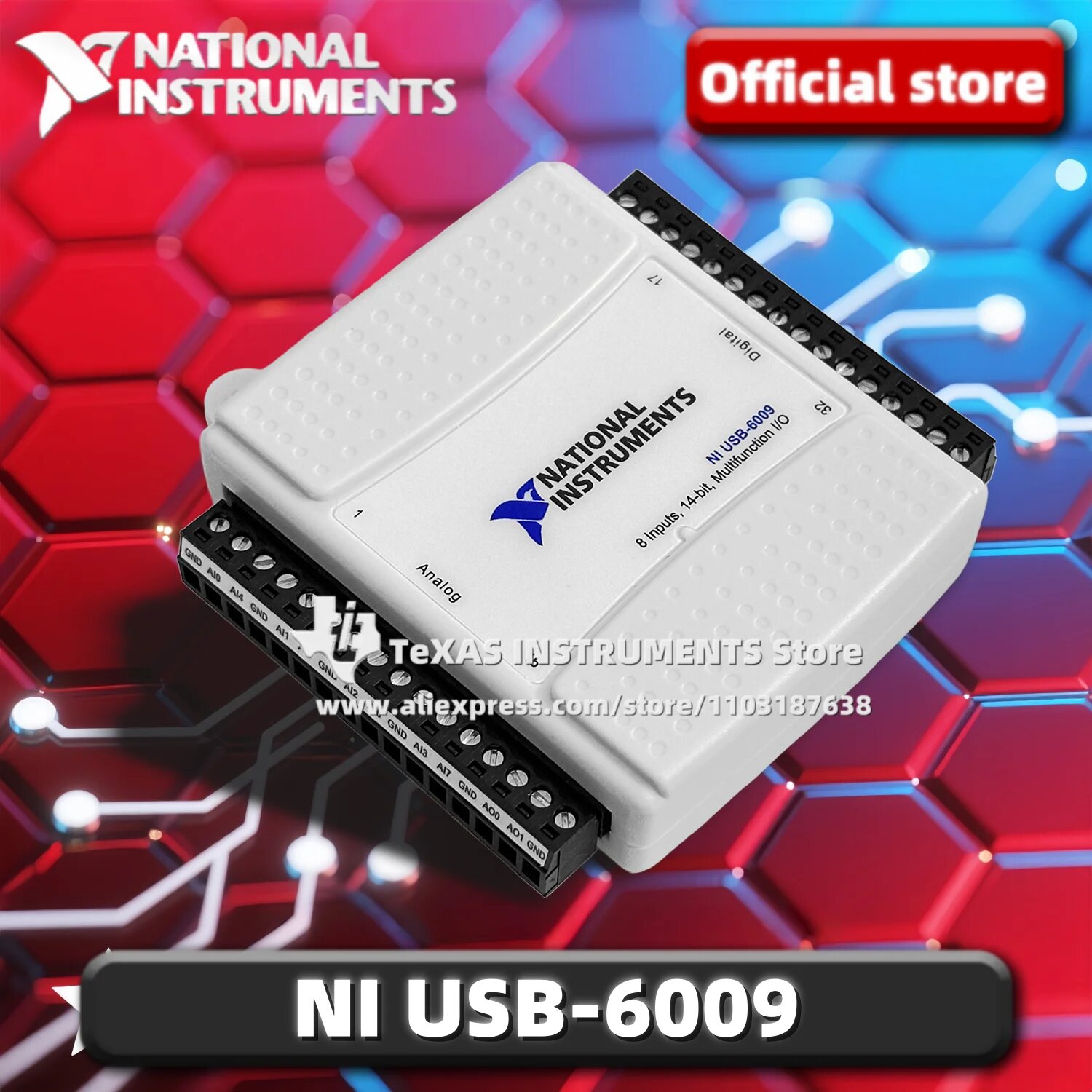 NI USB-6009 плата сбора данных