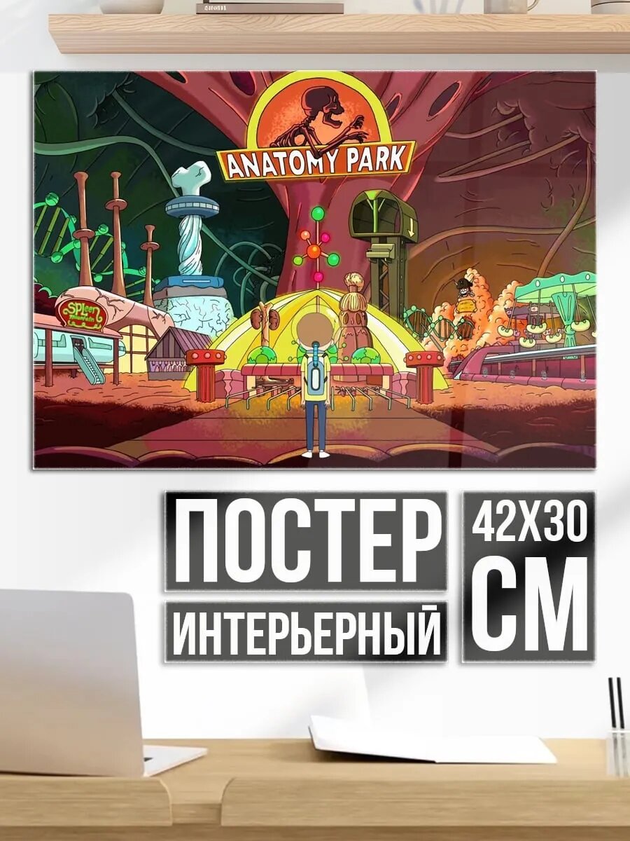 Плакат постер Парк Анатомии Рик