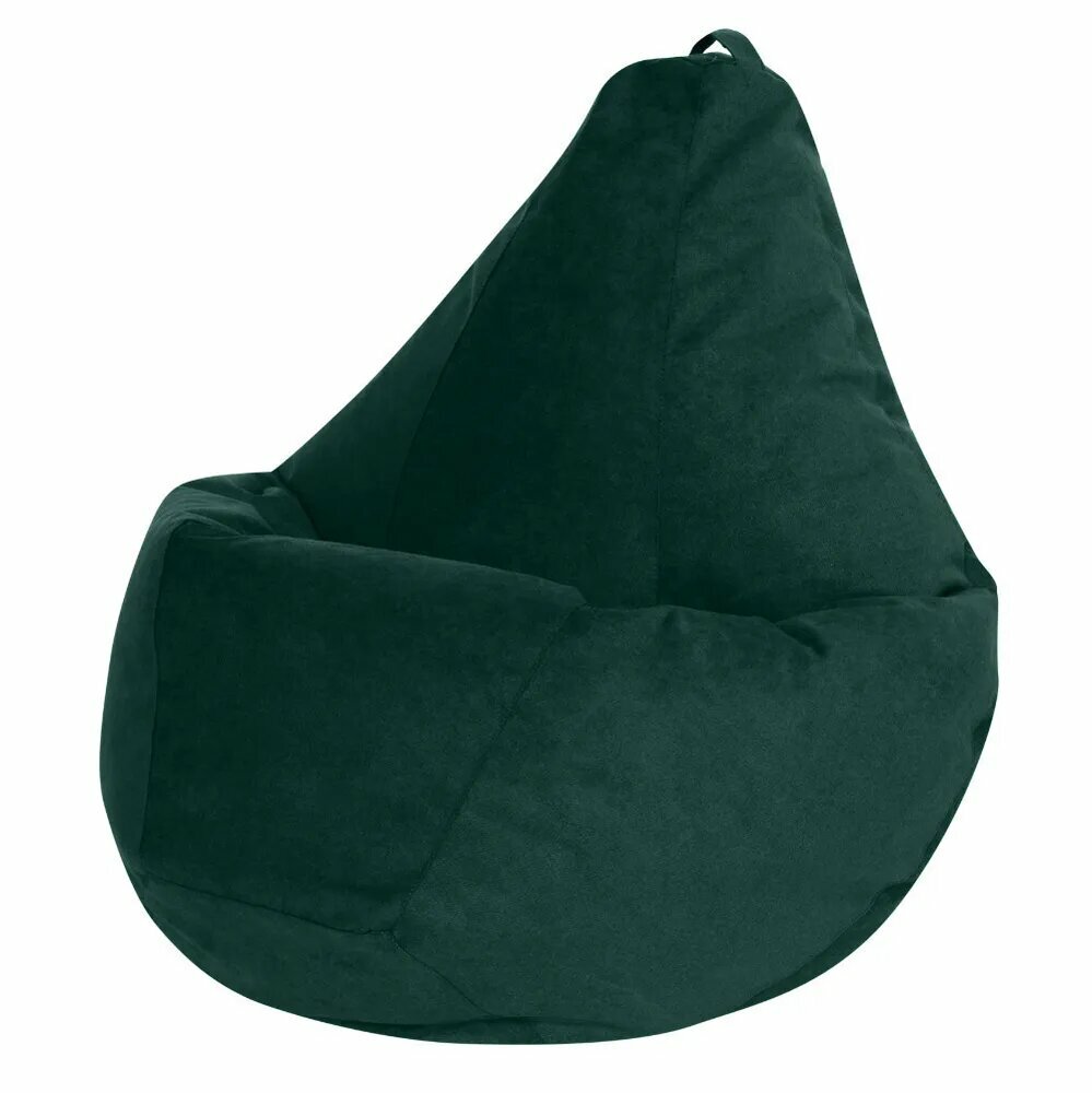 Bean-Bag Кресло-мешок Груша, Велюр натуральный, Размер XXXL, зеленый