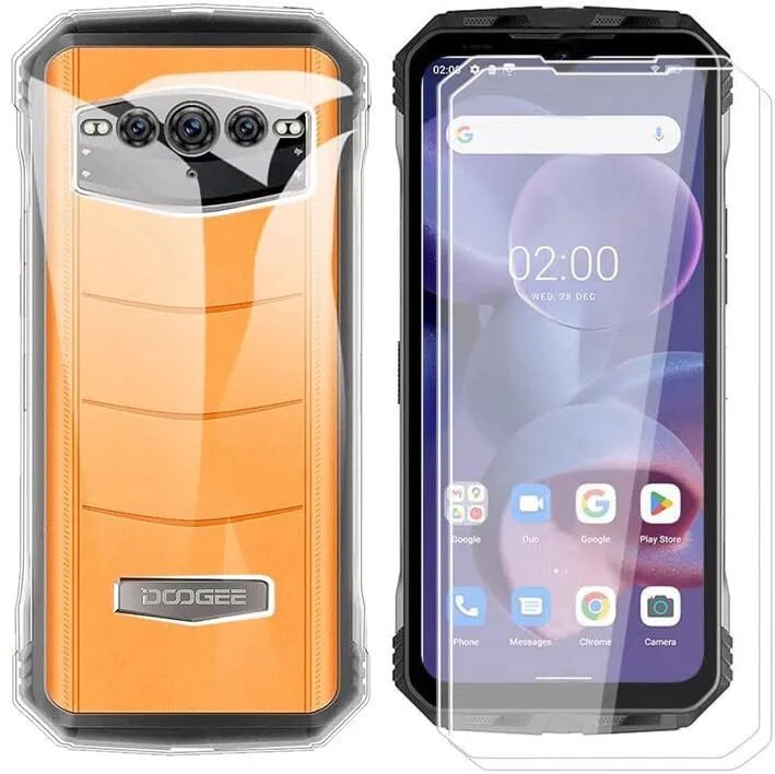 Чехол для Doogee S100 , закаленное стекло для DOOGE'E S100 Case тонкий силиконовый чехол