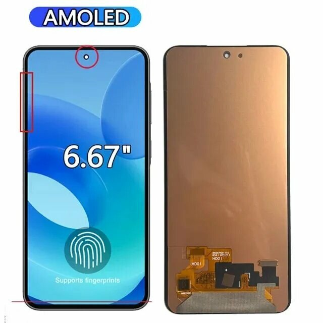 6.67' Super Amoled Дисплей для Samsung A566B Galaxy A56 5G A566V A566B модуль и тачем (черный)