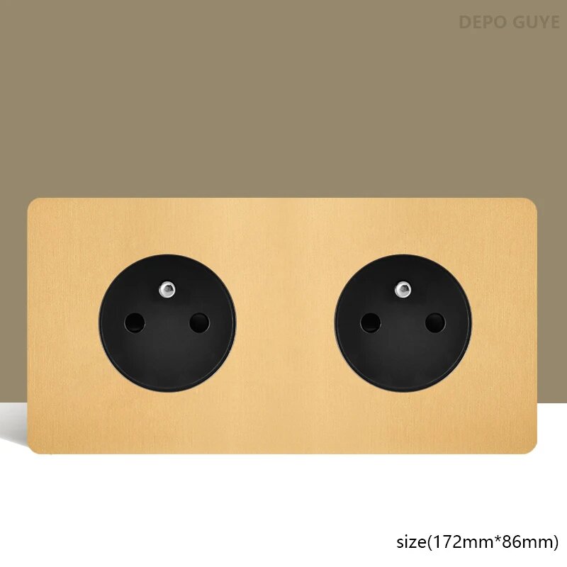 Розетка двойная Depo Guye, цвет Double FR socket