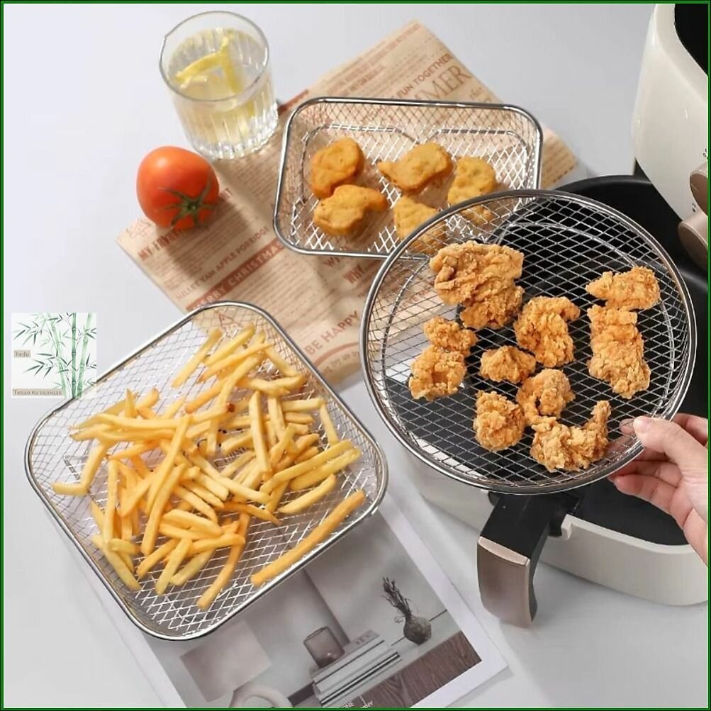 Металлическая решетка для жарки, подставка для сушки продуктов 20,9×20,6 см — фото 1