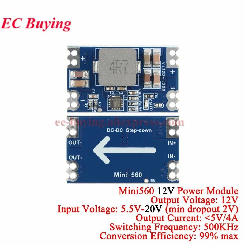 EC Buying Mini-360 понижающий модуль питания 6-30В до 3.3В 5В 9В 12В
