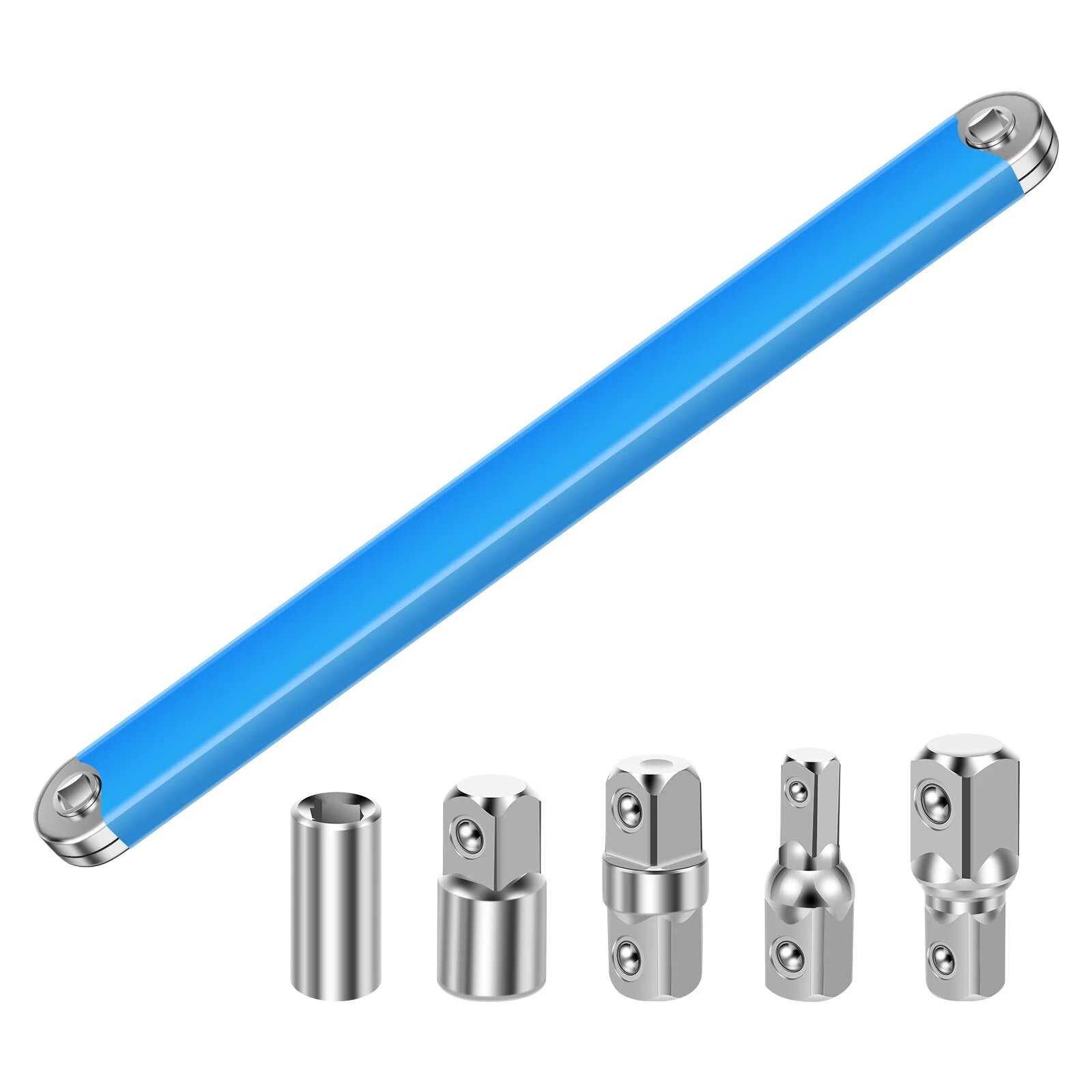Набор Удлиненных Адаптеров Для Торцевых Ключей 1/2", 1/4", 3/8" С Квадратным Приводом
