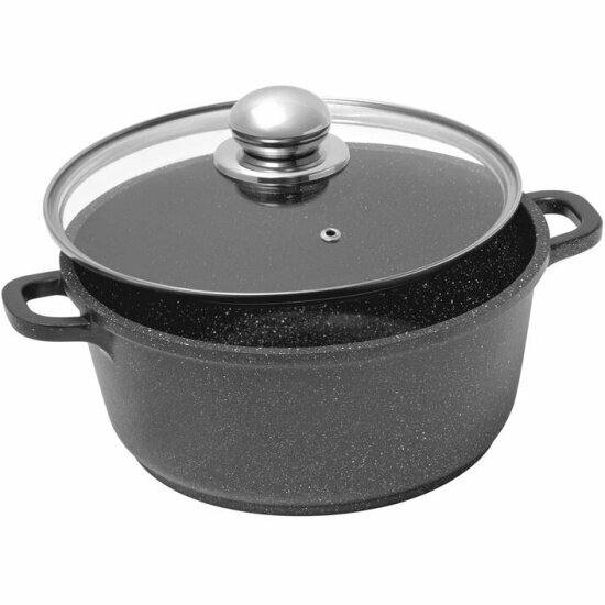 Кастрюля Panairo "Coolipan Black" 3,3 л. с крышкой и литыми ручками (COOL. BL-KAS-3-AL-K. Chr)
