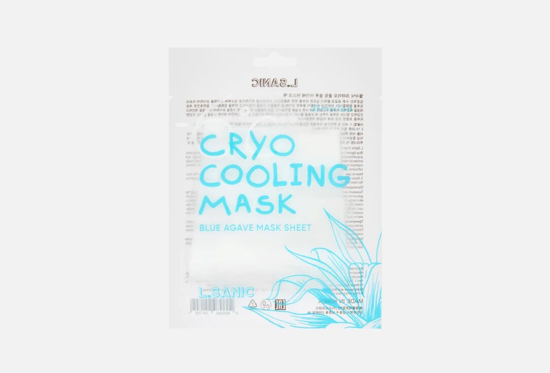 L.SANIC Cryo Cooling Blue Agave Охлаждающая тканевая маска для лица 1шт