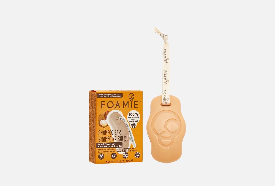 Foamie Kiss Me Argan Твердый шампунь для непослушных волос 80г
