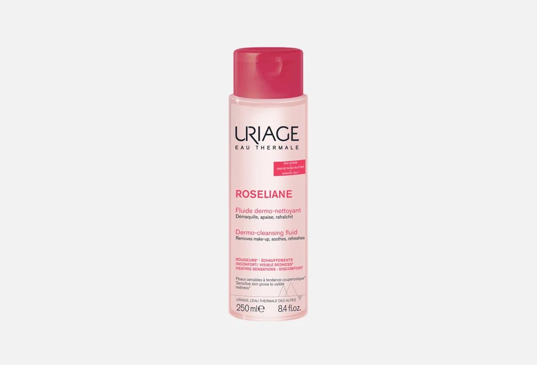 Uriage ROSELIANE DERMO – CLEANSING FLUID дермоочищающая эмульсия для лица 250мл