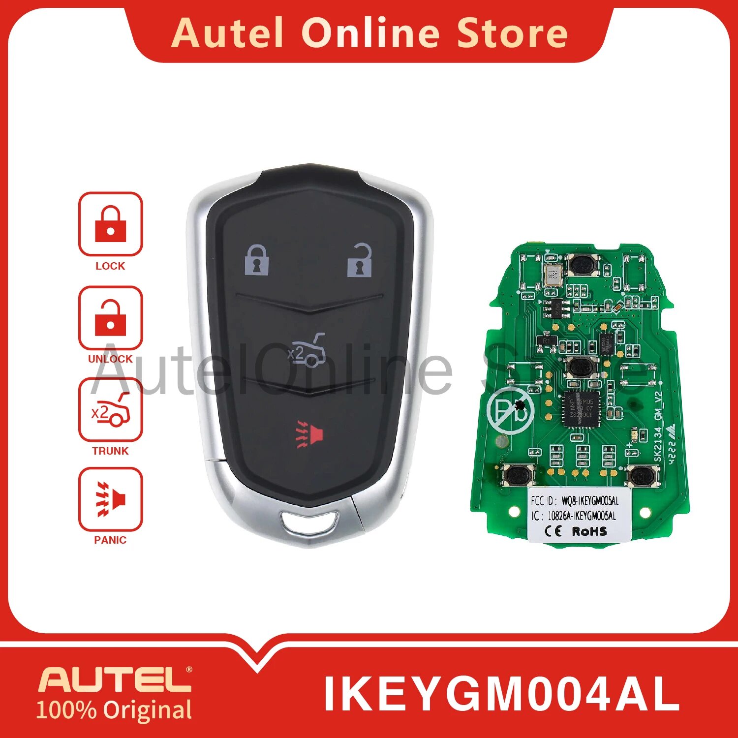 AUTEL IKEYGM004AL Смарт-ключ GM Cadillac, Цвет: GM004AL