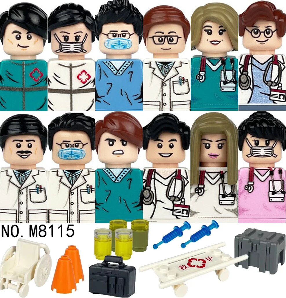 Конструкторы MOC City фигурки профессий B25-2