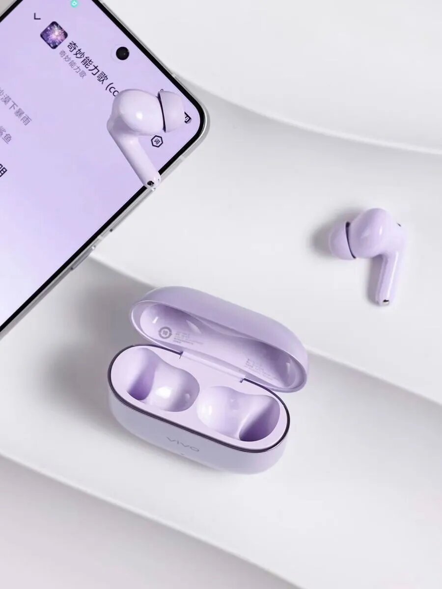 Наушники беспроводные Vivo TWS5 Purple, активное шумоподавление